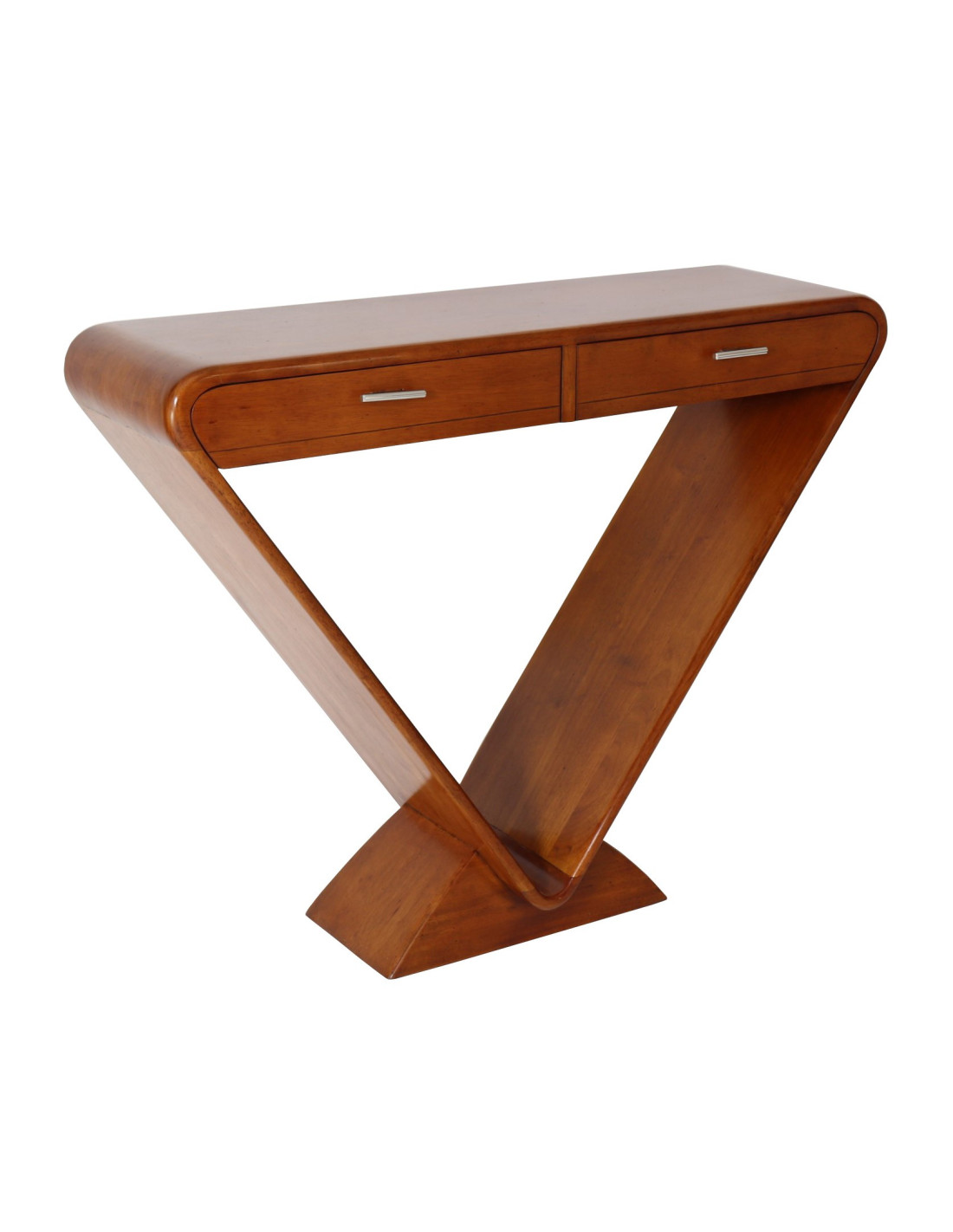 Côté Loges | Console Rivoli 2 tiroirs en bois artisanal chic